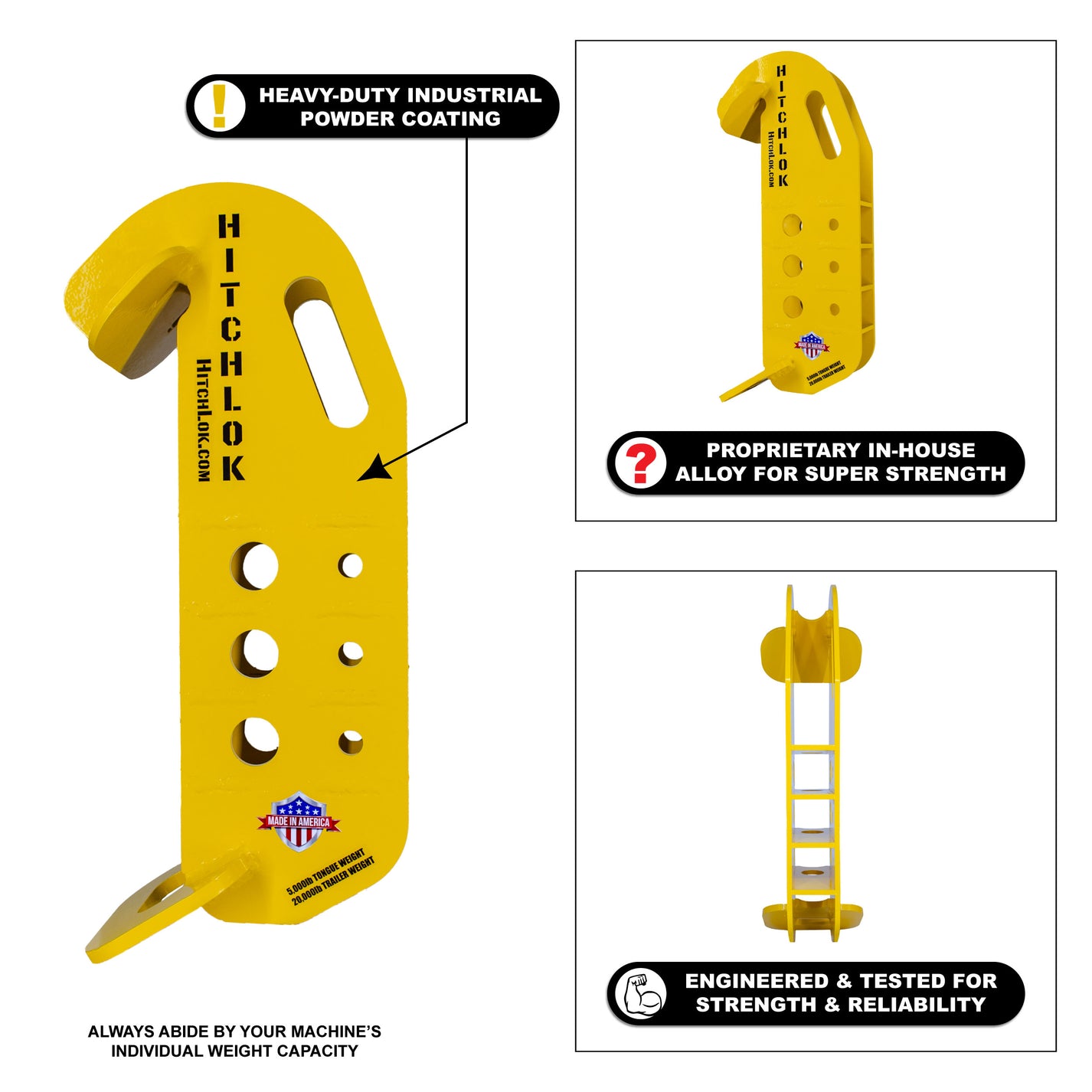 HitchLok™ Skid Hitch for Skid Loader, Tractor 5,000/20,000lb Capacity ...